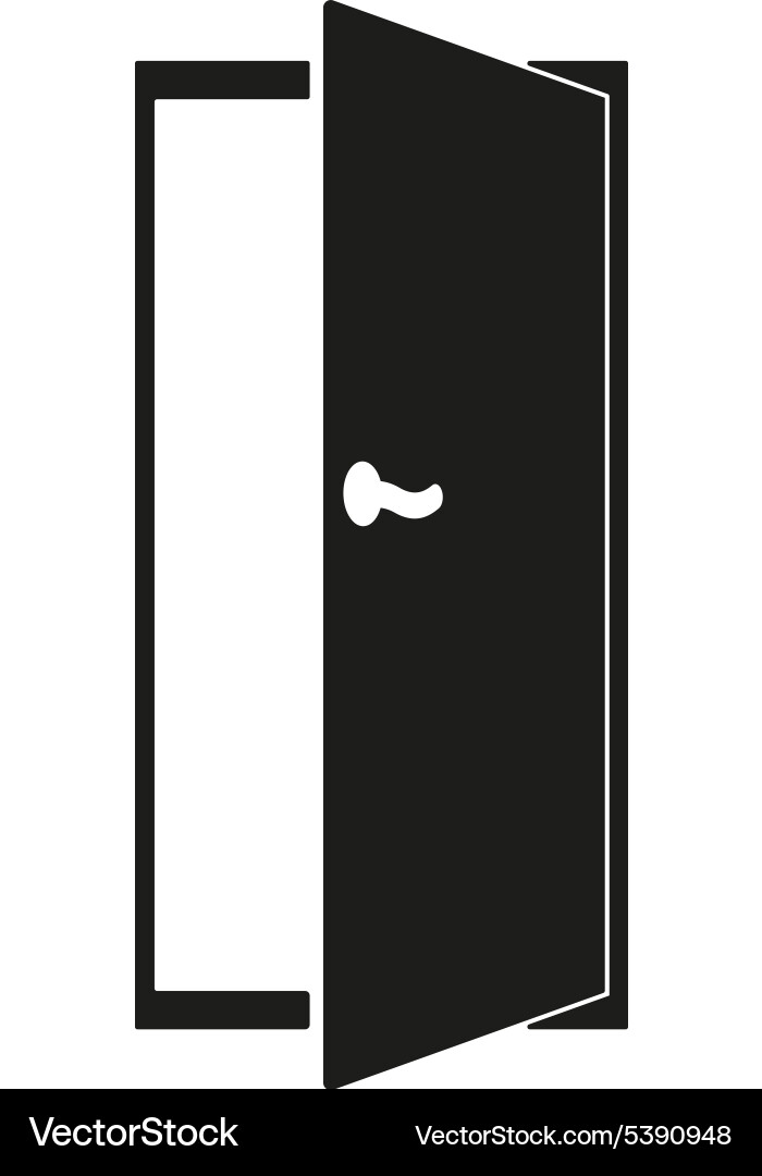 Door icon exit and login symbol flat Royalty Free Vector
