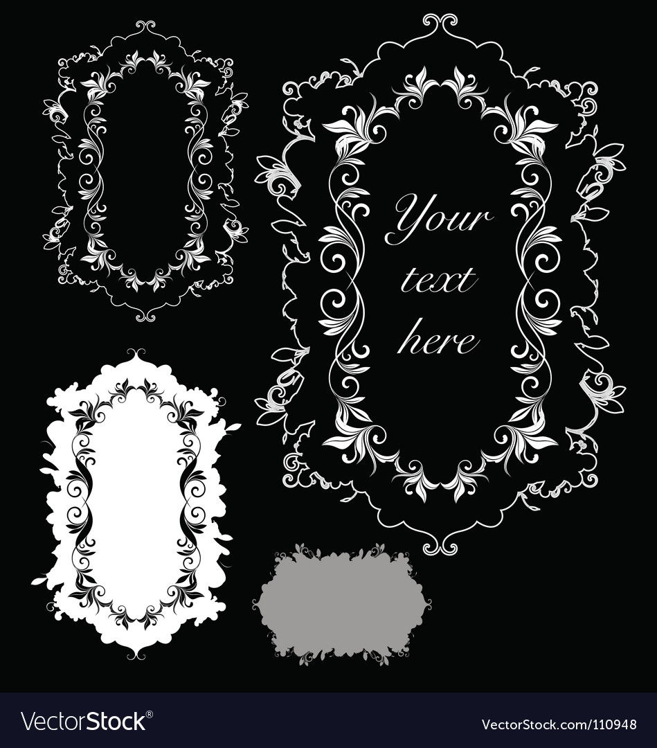 Floral elements Royalty Free Vector Image - VectorStock