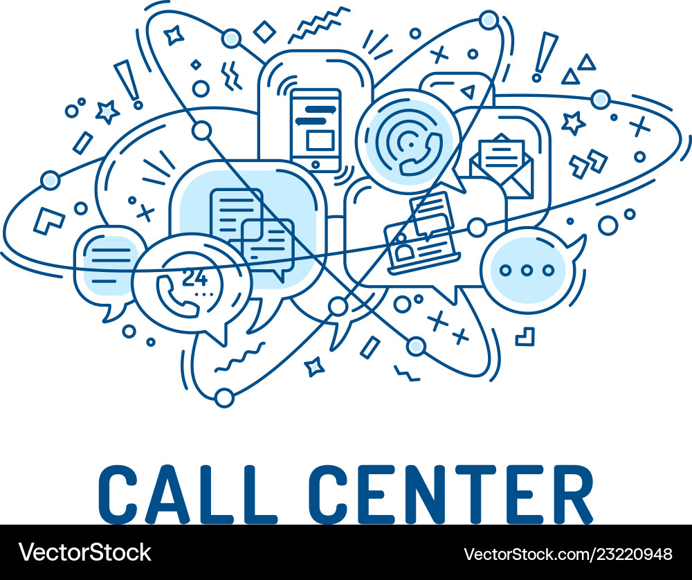 From communication or call center icons in chat Vector Image
