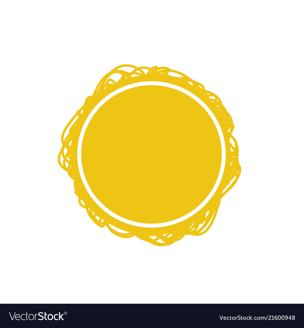 Gold abstract circle scribble background Vector Image