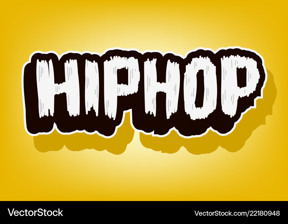 Hip hop music lettering type design image Vector Image