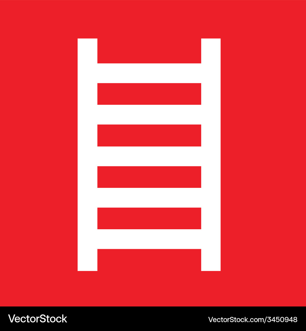 Ladder location safety sign Royalty Free Vector Image