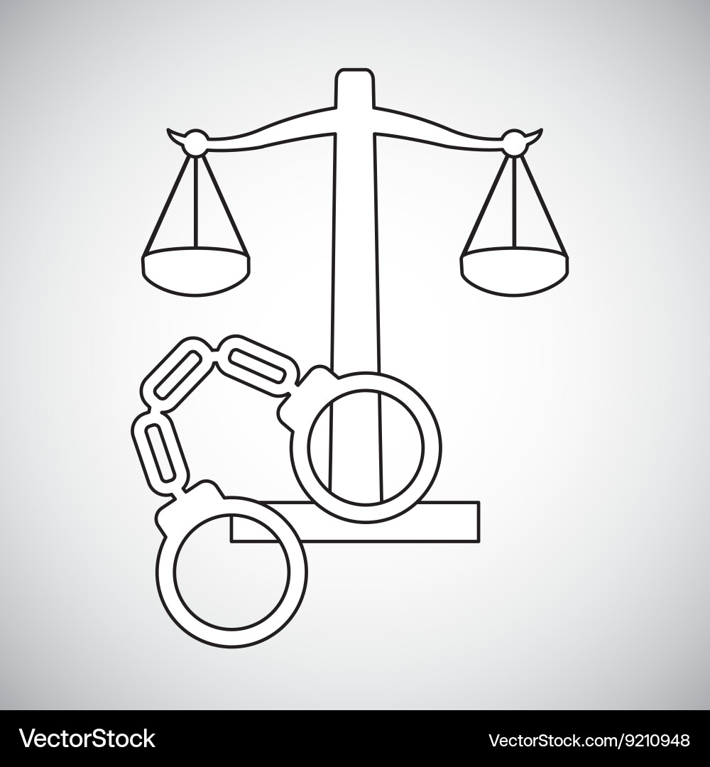 Law concept justice icon colorful editable Vector Image