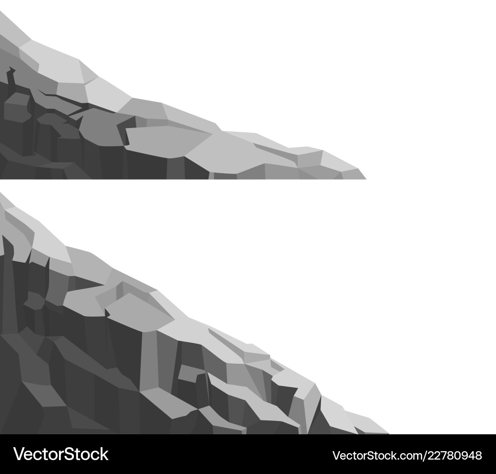 Mountain of large rock and stone Royalty Free Vector Image
