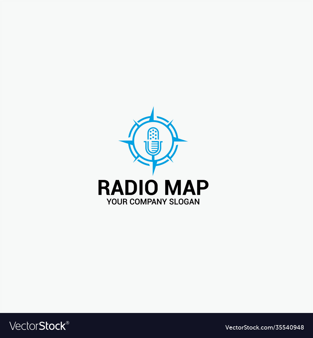 Radio map Royalty Free Vector Image - VectorStock
