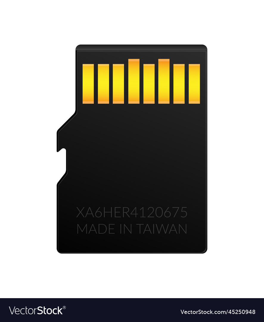 Realistic memory card Royalty Free Vector Image