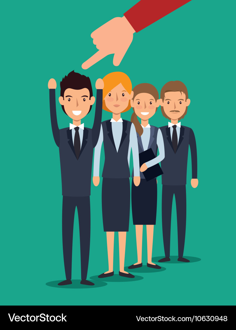 Recruitment employee hired isolated Royalty Free Vector