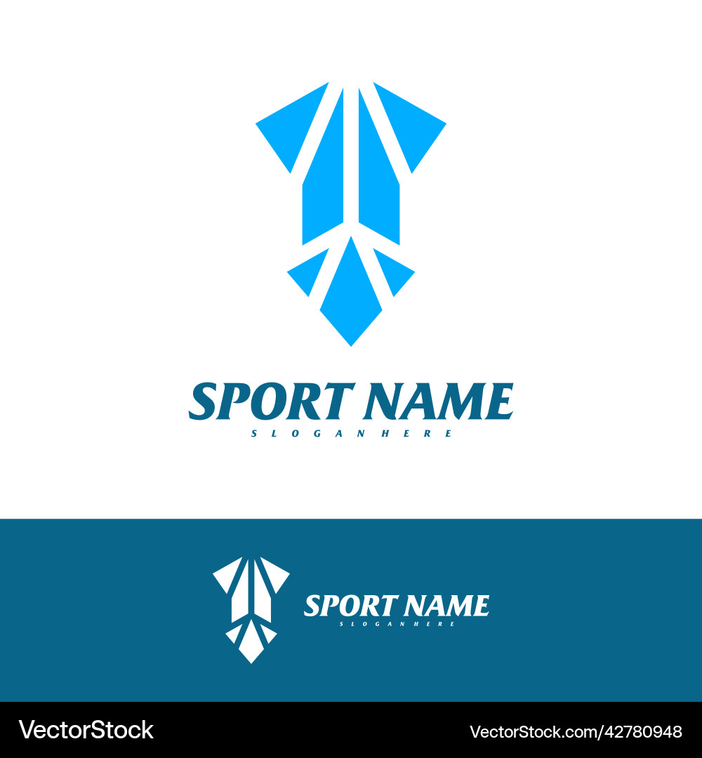 Simple squid logo design template squid logo Vector Image