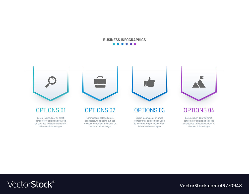 Timeline infographic with infochart modern Vector Image