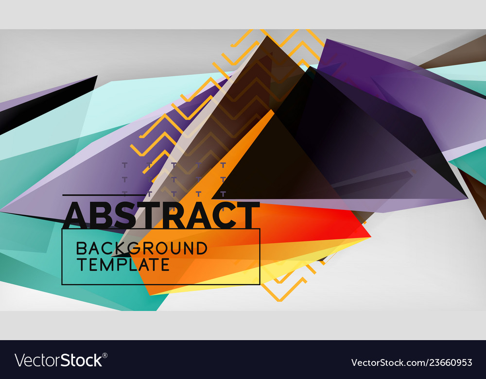 Abstract color triangles geometric background Vector Image