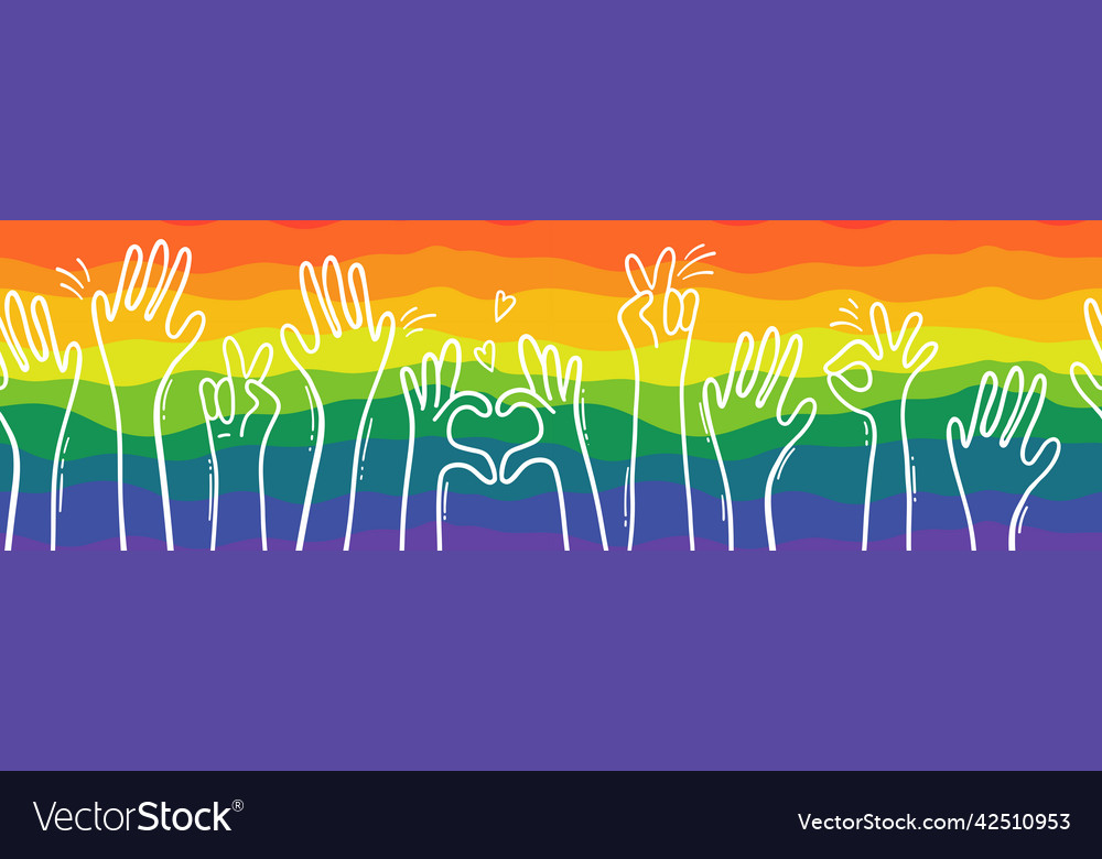 Abstract colorful seamless pattern with rainbow Vector Image