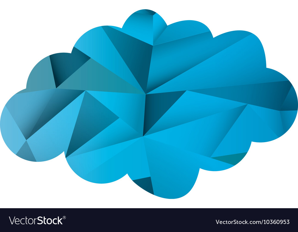 Abstract single cloud shape icon Royalty Free Vector Image