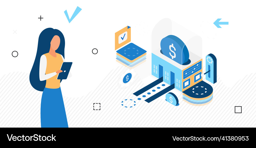 Business retail market strategy and process Vector Image