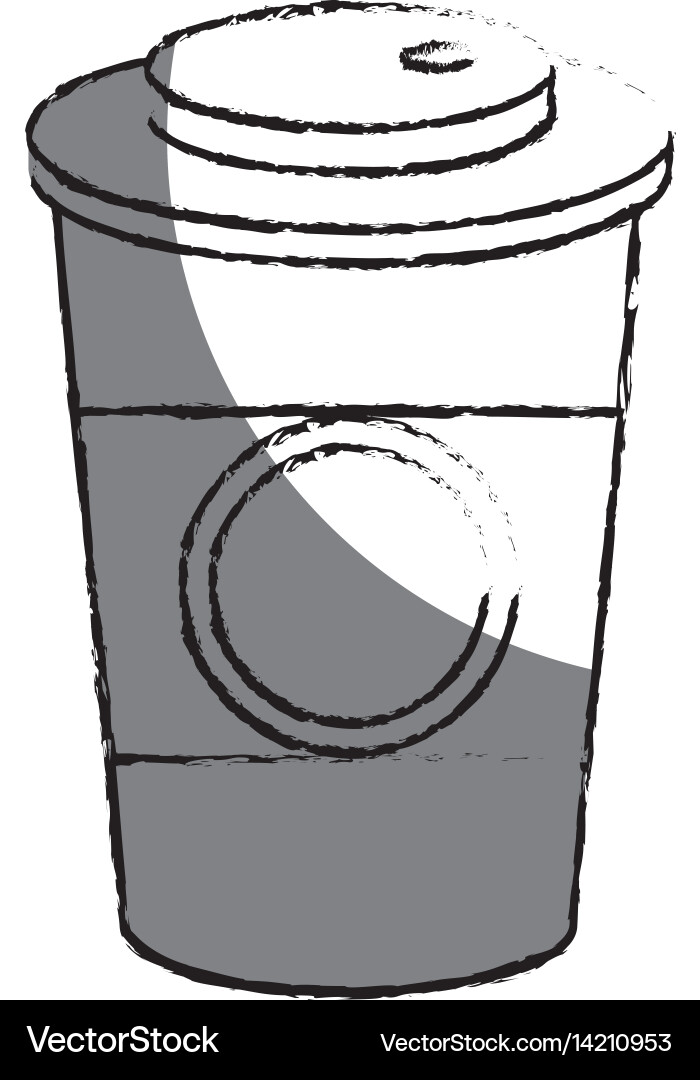Coffee glass container icon Royalty Free Vector Image