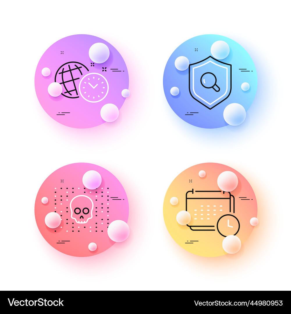 Cyber attack calendar and time management minimal Vector Image