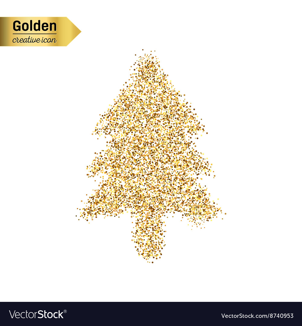 Gold glitter object Royalty Free Vector Image - VectorStock
