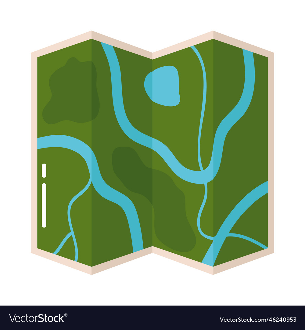 Paper map guide Royalty Free Vector Image - VectorStock