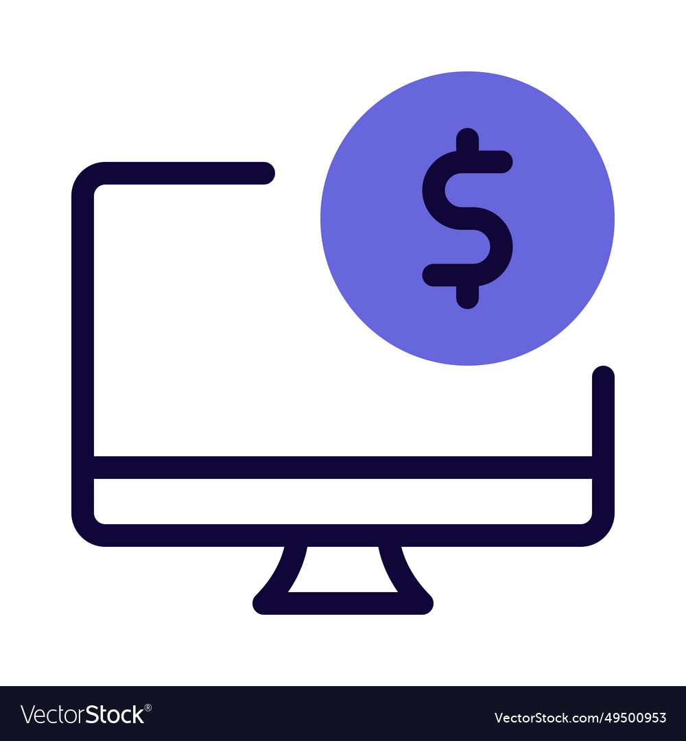 Software for processing payments installed Vector Image