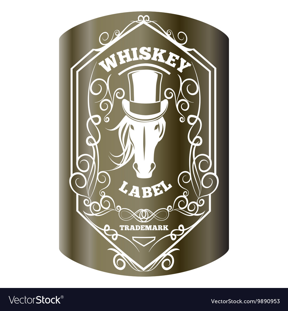 Whiskey label and elements Royalty Free Vector Image