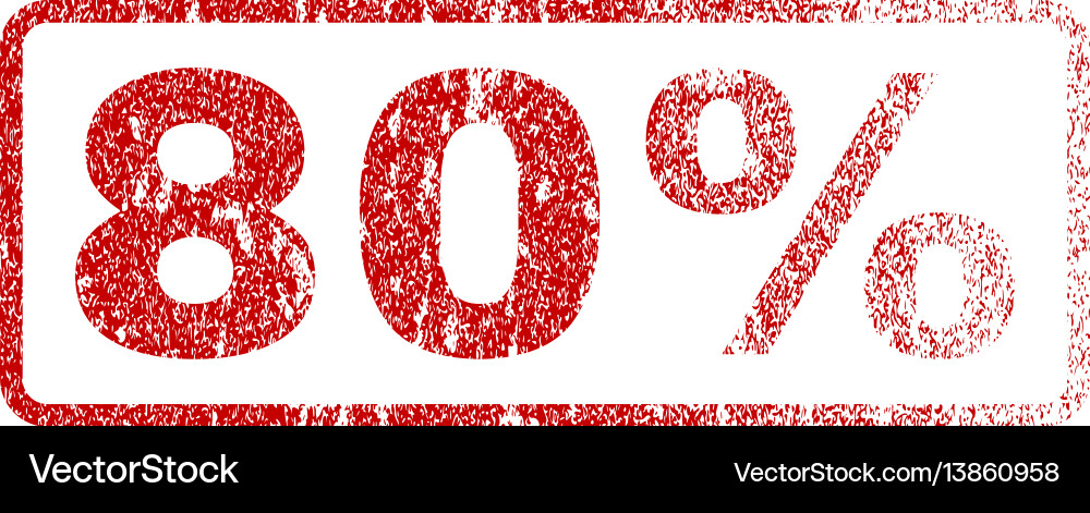 80 percent rubber stamp Royalty Free Vector Image