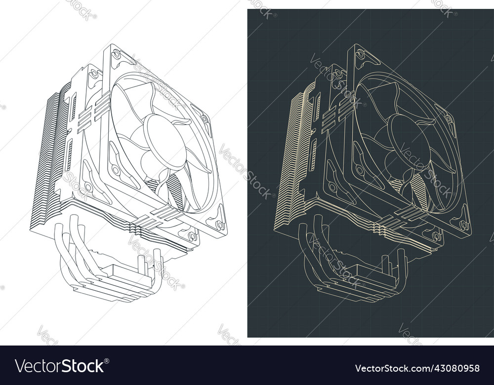 Cpu cooler Royalty Free Vector Image - VectorStock