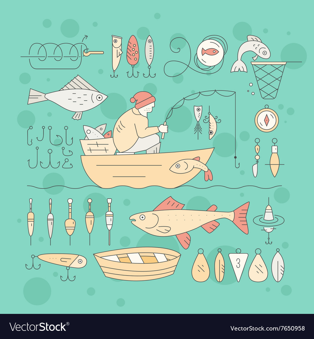Fisherman Royalty Free Vector Image - VectorStock