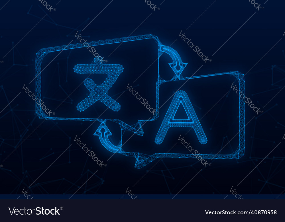Online translator concept icon Royalty Free Vector Image
