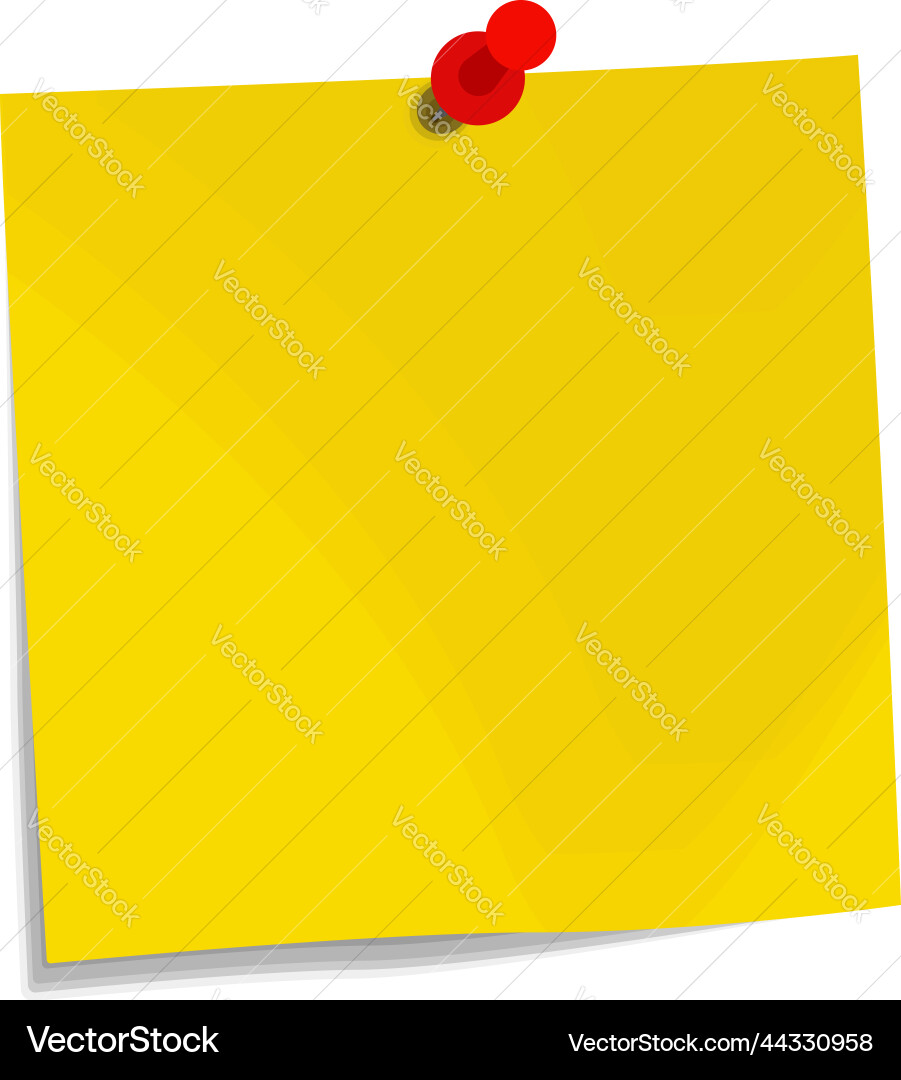 Paper with pin on a white background Royalty Free Vector