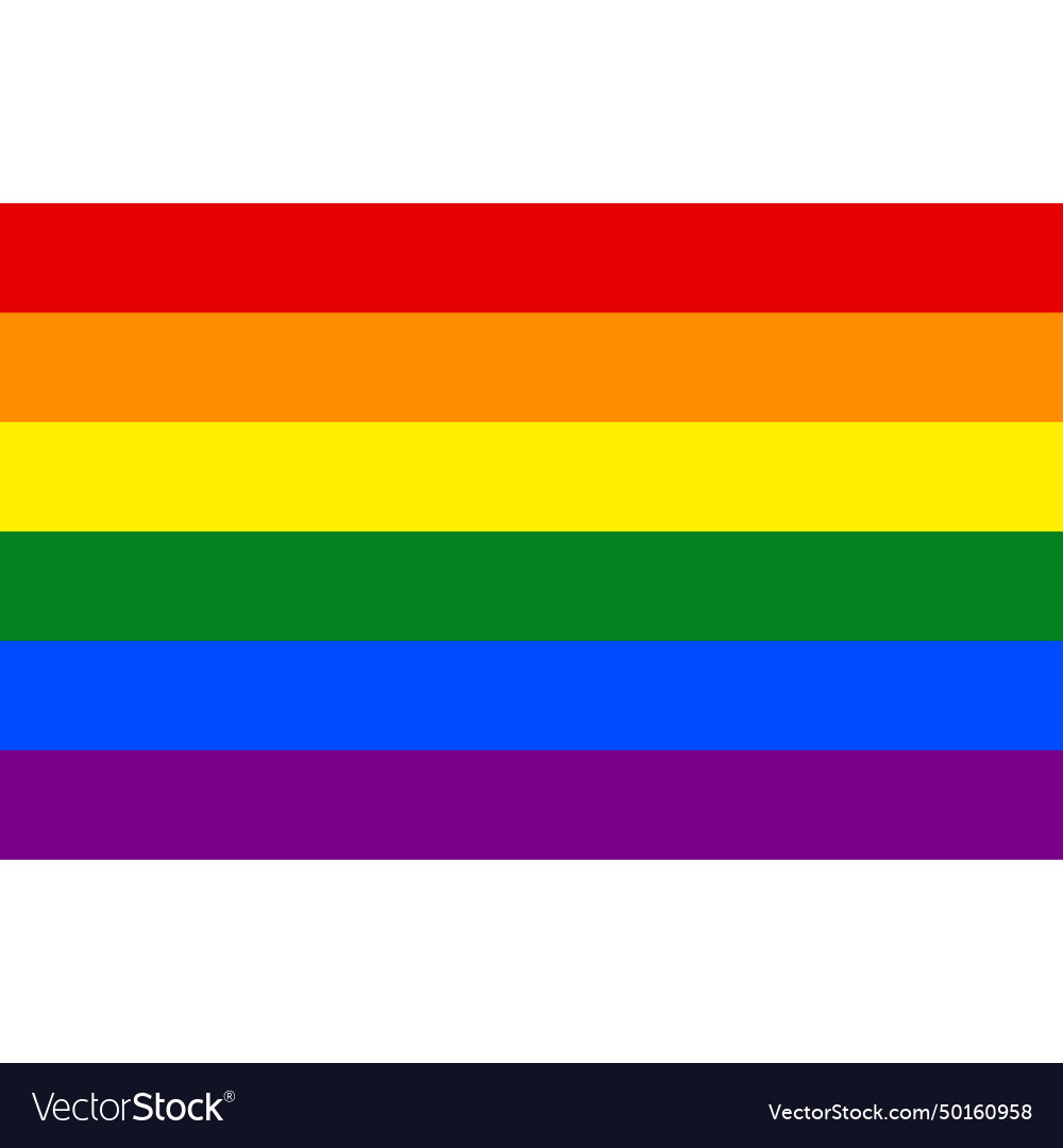 Rainbow flag Royalty Free Vector Image - VectorStock