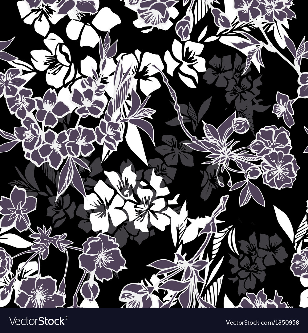 Seamless Pattern With Blossoming Cherry Or Sakura Vector Image