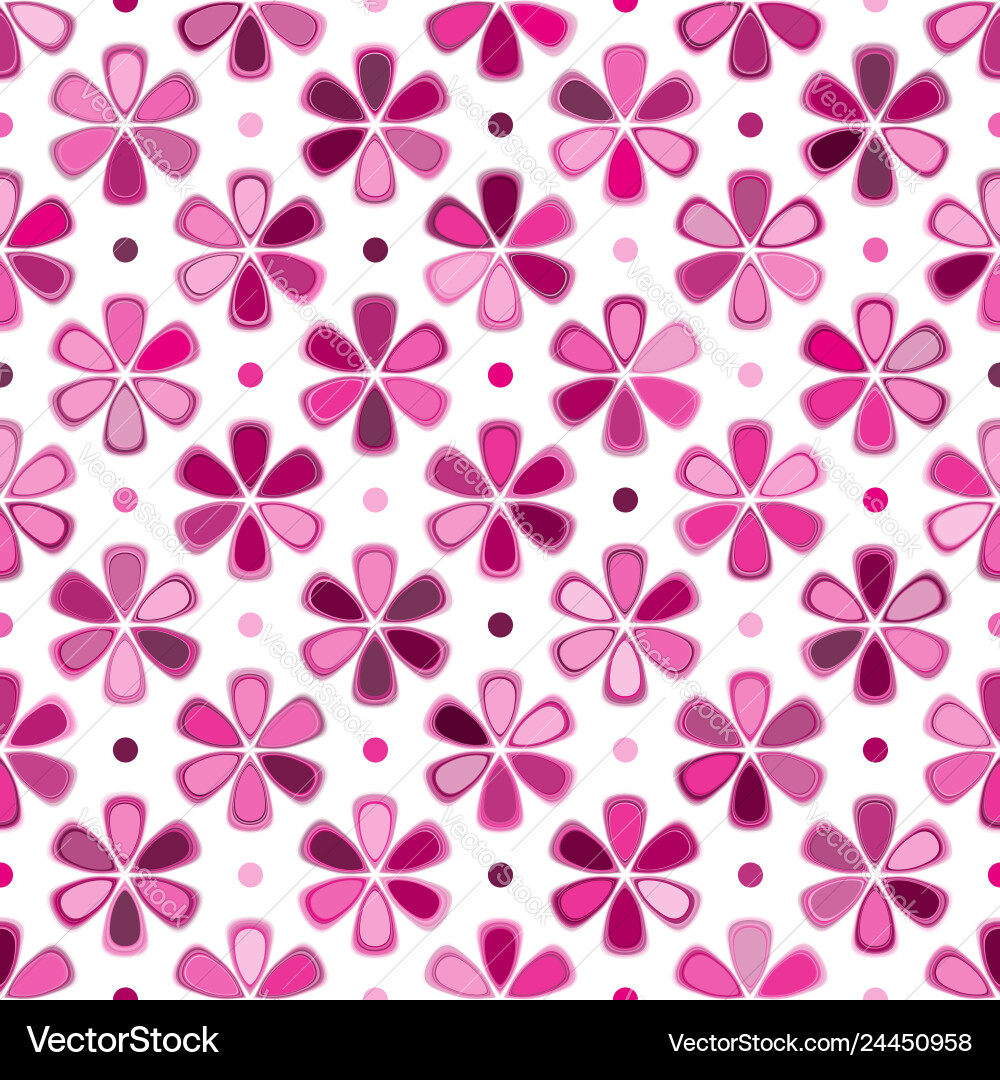 Seamless spring pattern with single pink blur Vector Image
