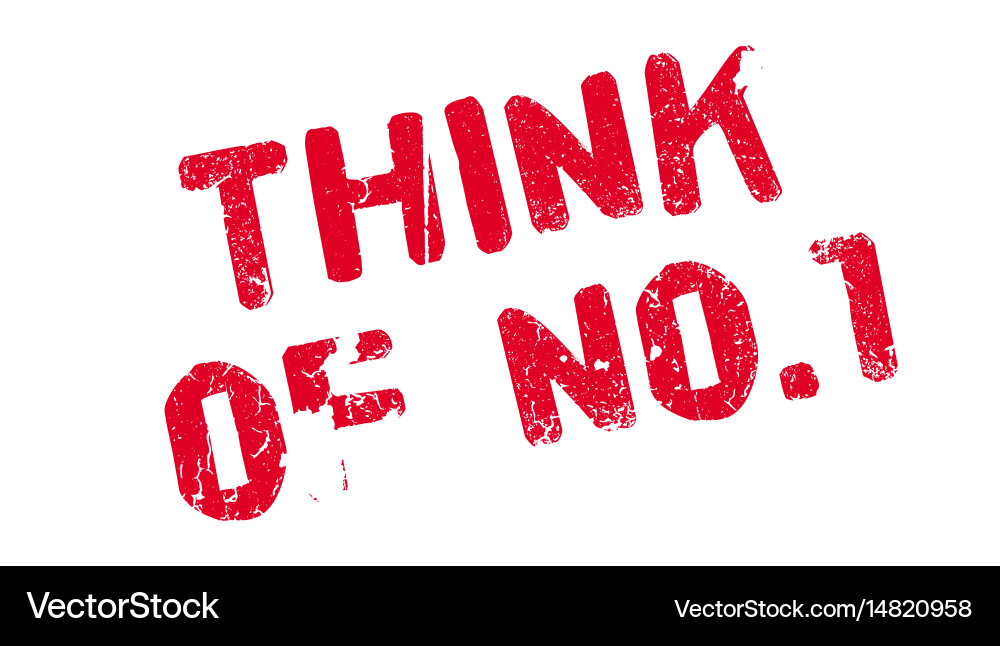 Think of no1 rubber stamp Royalty Free Vector Image