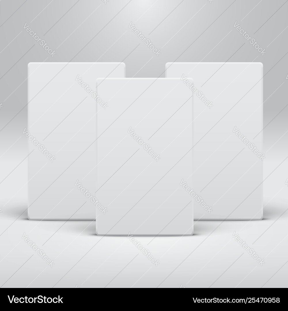 White template for websites or products realistic Vector Image