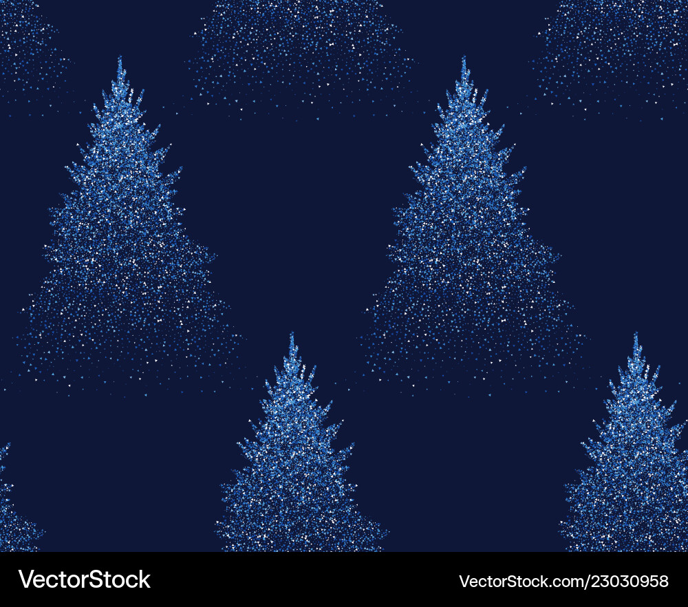 Winter seamless pattern with fir trees and pines Vector Image