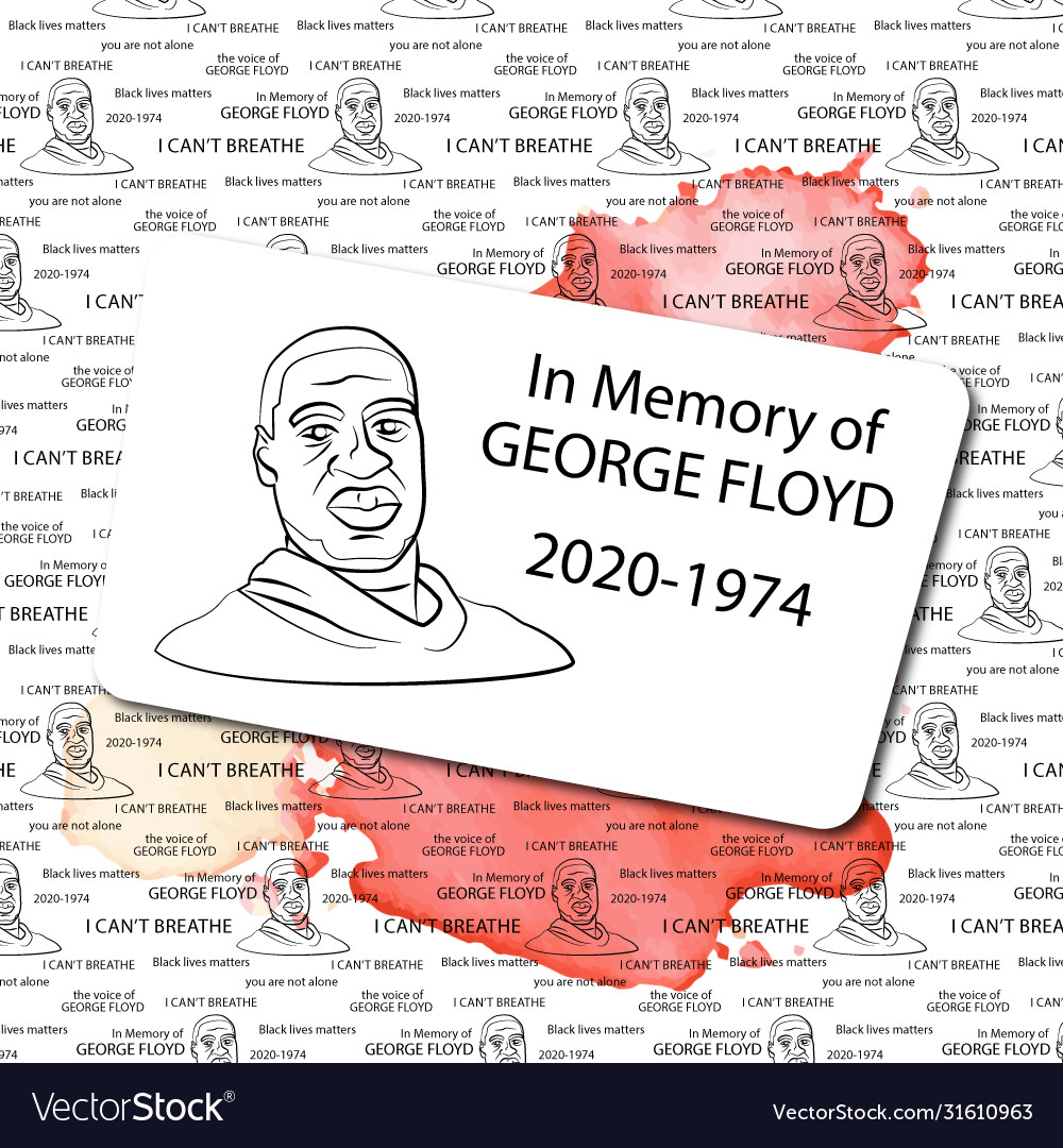 George floyd pattern Royalty Free Vector Image