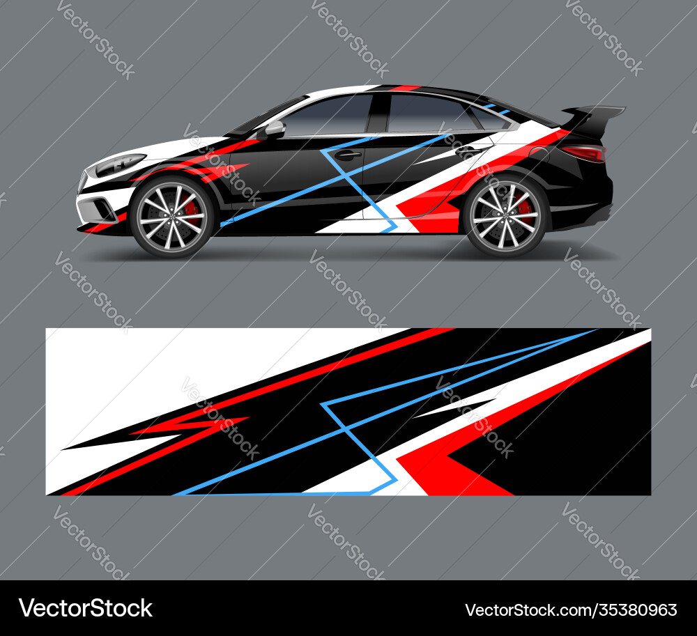 Graphic abstract racing designs for vehicle Vector Image