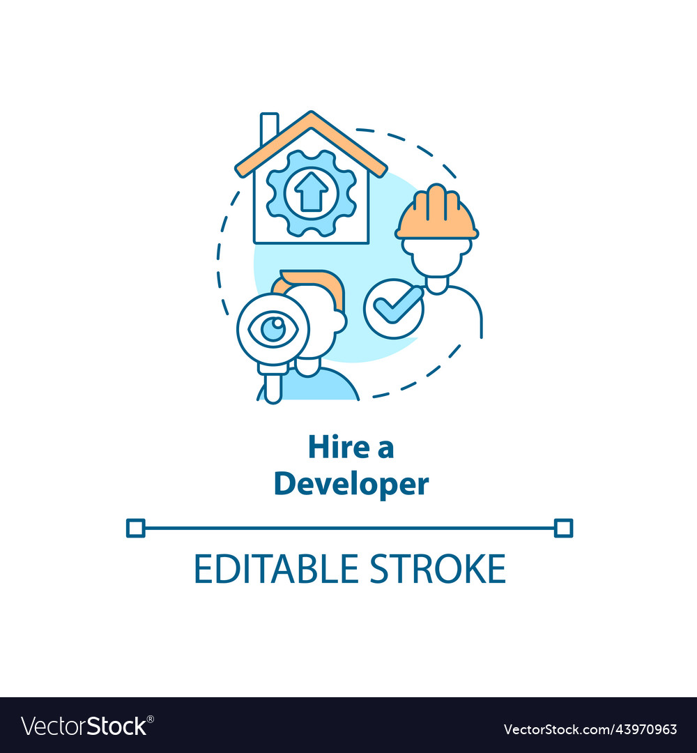 Hire developer concept icon Royalty Free Vector Image Hire developer concept icon Royalty Free Vector Image