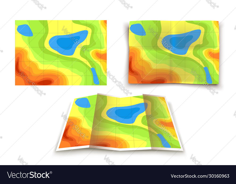 Mountain set map Royalty Free Vector Image - VectorStock