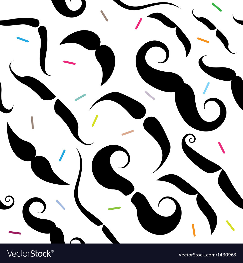 Mustache seamless pattern Royalty Free Vector Image