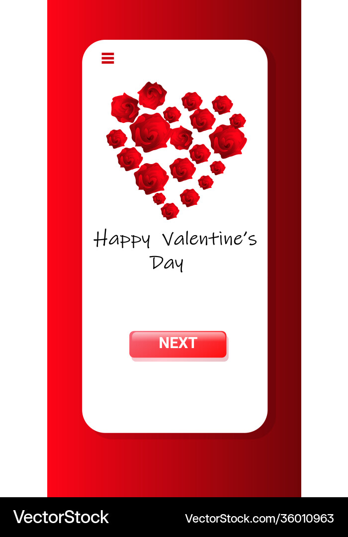 Valentines day celebration love banner flyer Vector Image