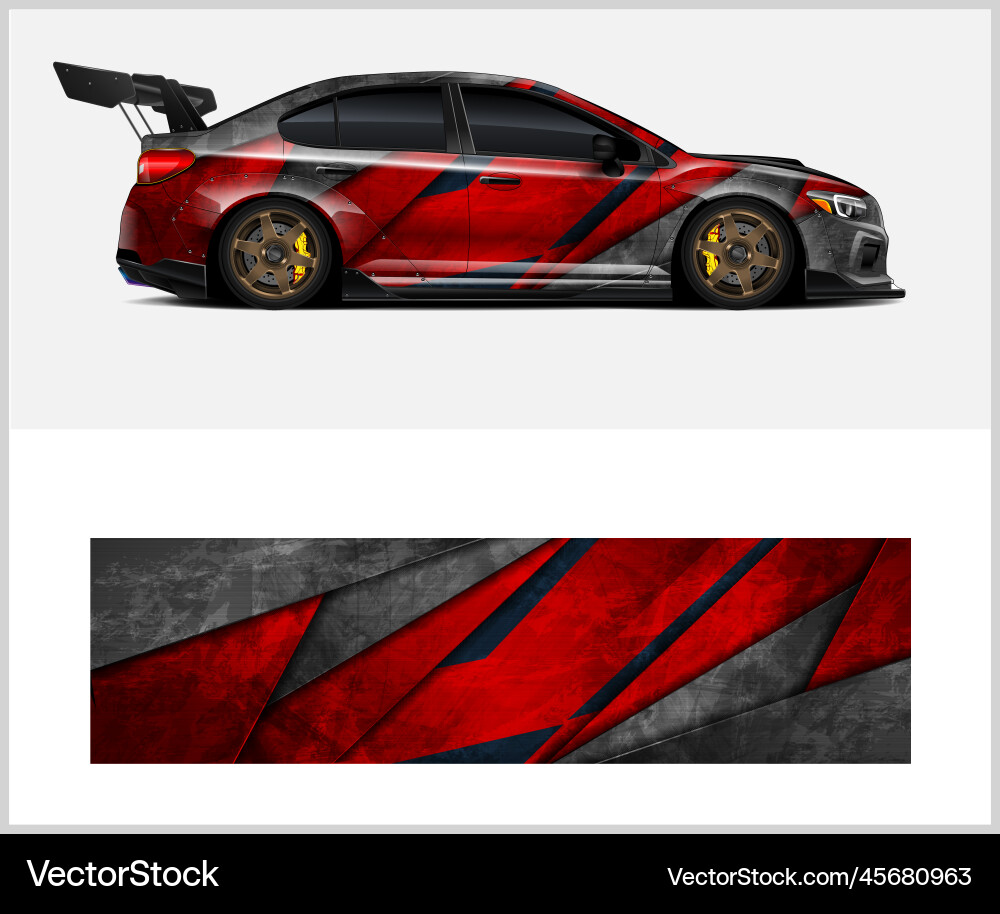 Vinyl vehicle wrap sticker design car wrap Vector Image