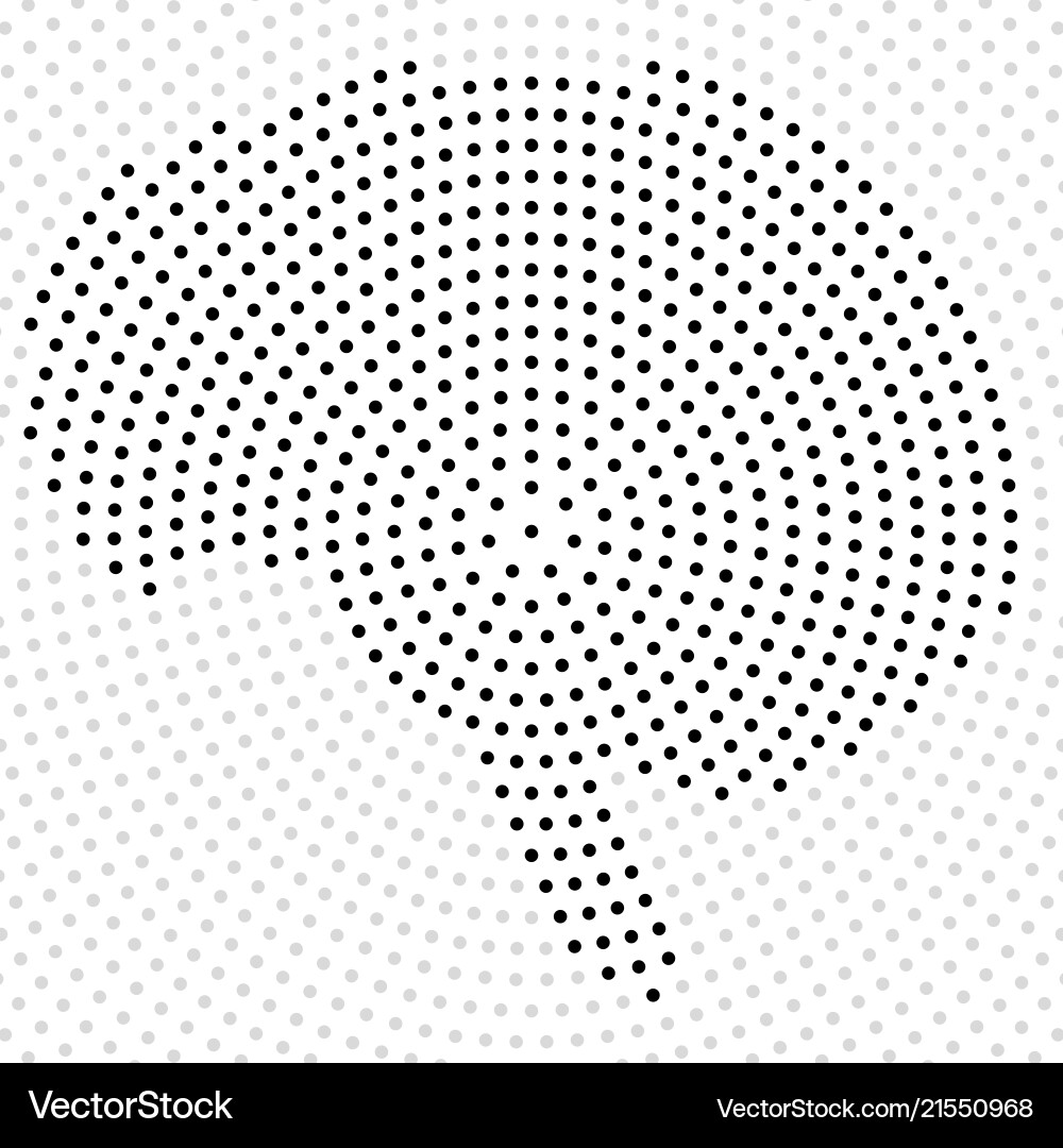 Abstract brain of radial dots Royalty Free Vector Image