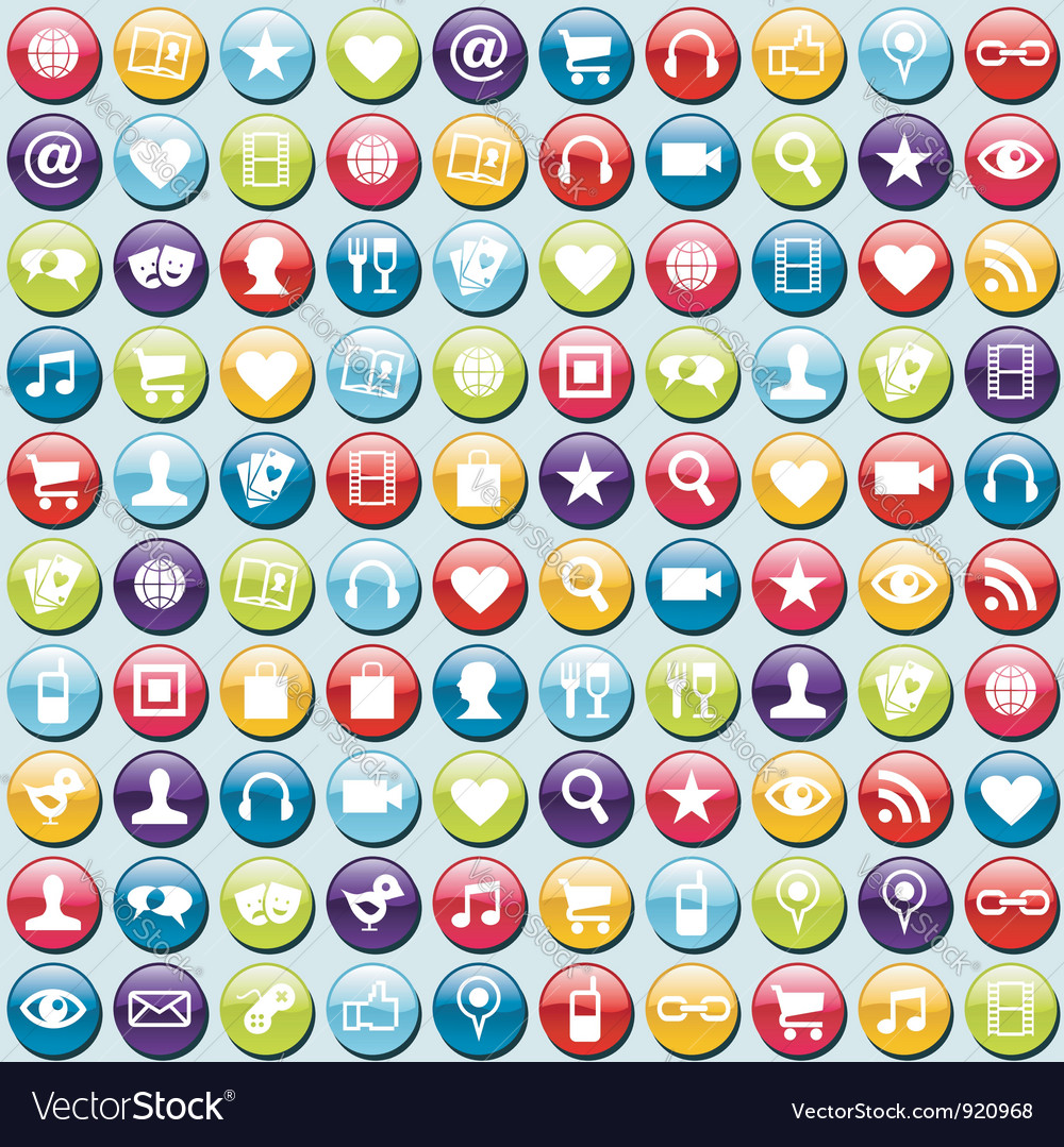 App icons pattern background Royalty Free Vector Image