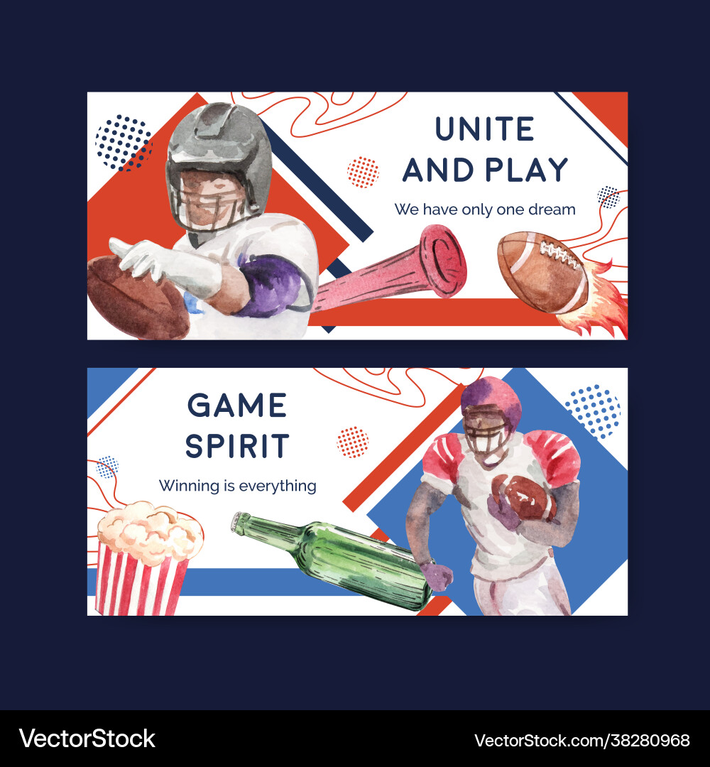Billboard template with super bowl sport concept Vector Image