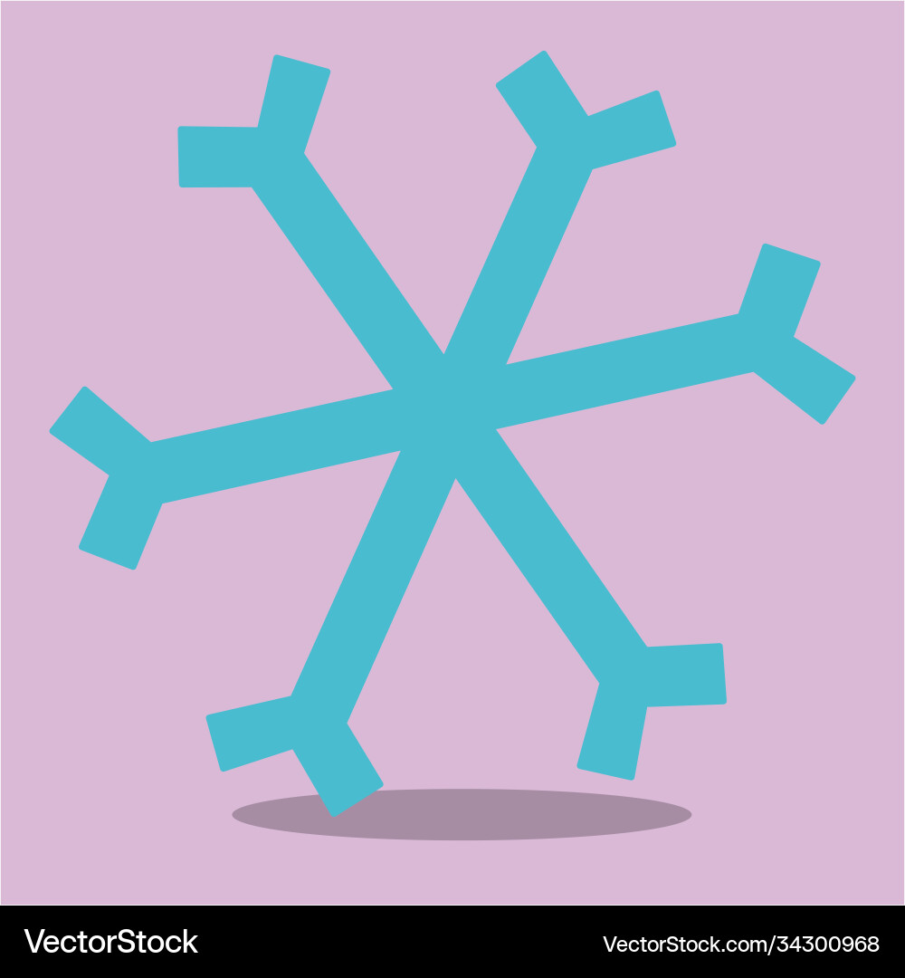 Christmas friends blue flake 09 Royalty Free Vector Image