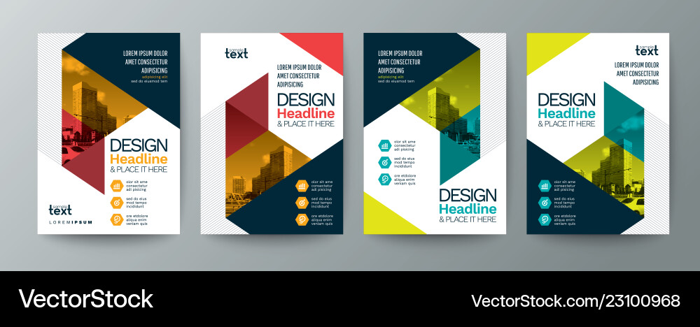Collection modern design poster flyer brochure Vector Image