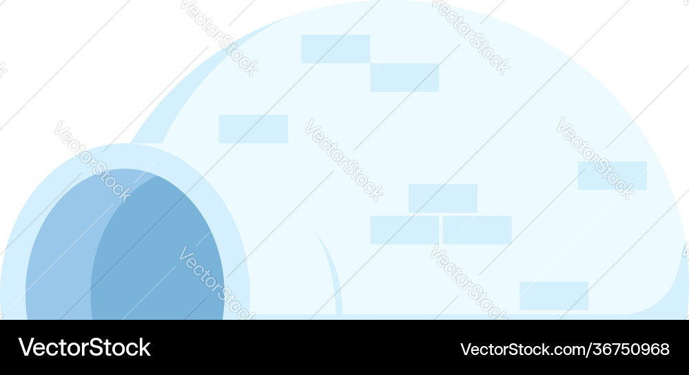 Iglu on white background Royalty Free Vector Image