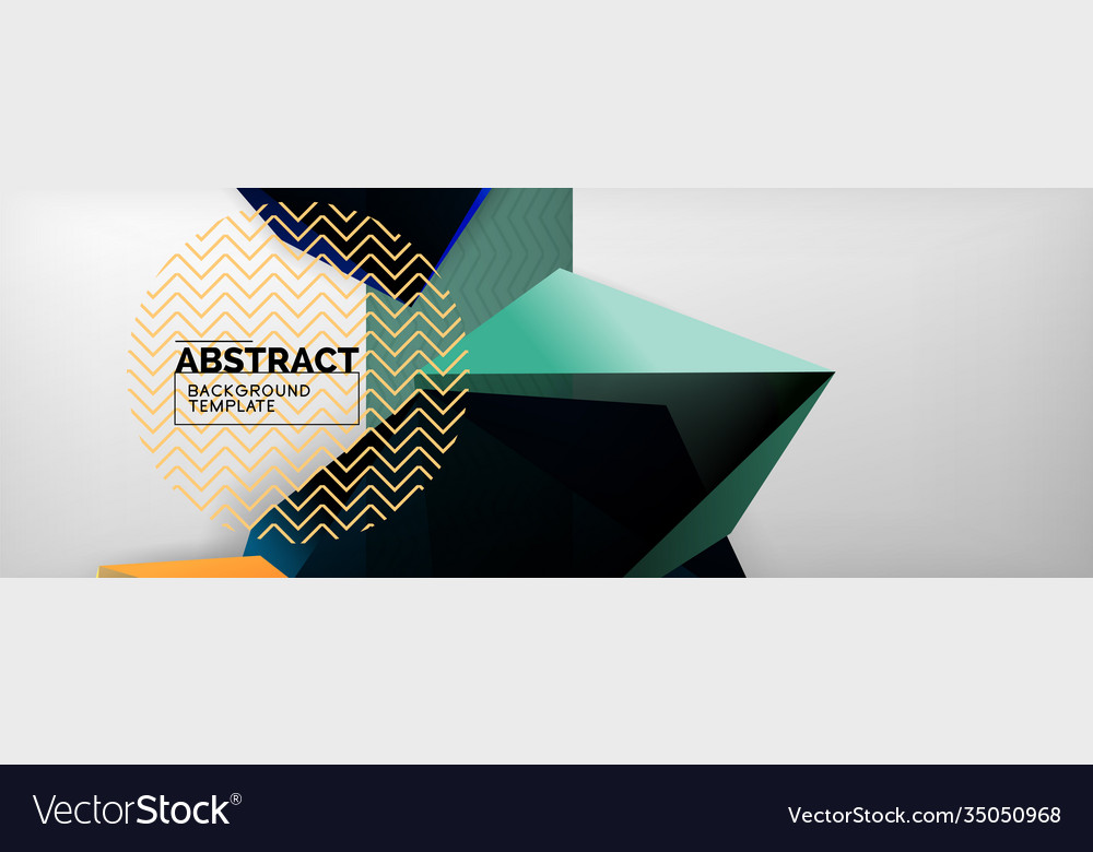 Low poly 3d geometric shapes minimal abstract Vector Image Low poly 3d geometric shapes minimal abstract Vector Image
