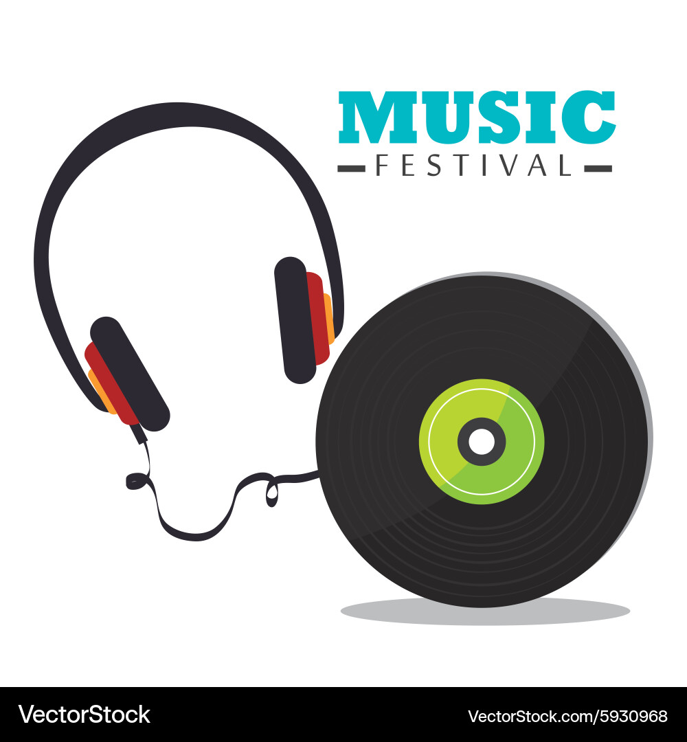 Music festival design Royalty Free Vector Image