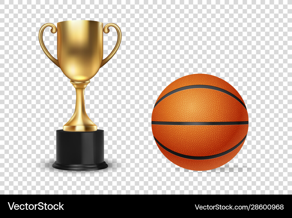 Realistic 3d golden champion cup icon Royalty Free Vector